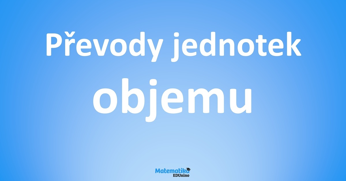 Převody objemu